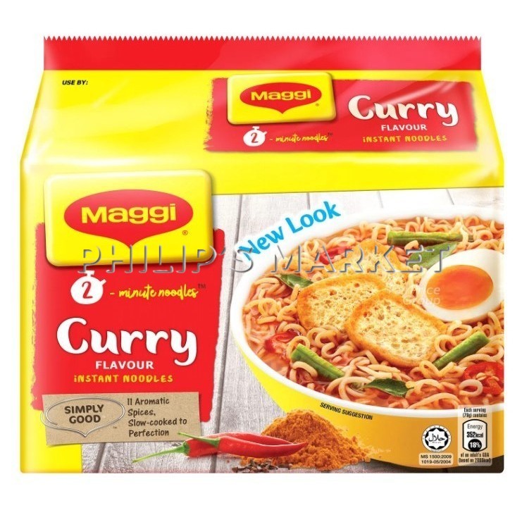 (Bundle of 4) Maggi 2-Min Curry Noodles Instant Noodles 5x79g | Shopee ...