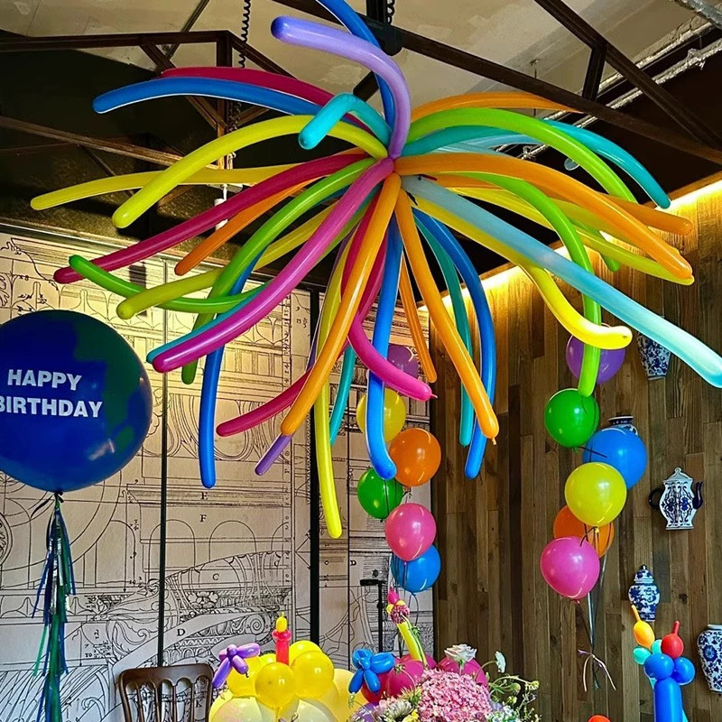 Colorful Fireworks Balloon Birthday Party Balloon Dopamine Strip ...