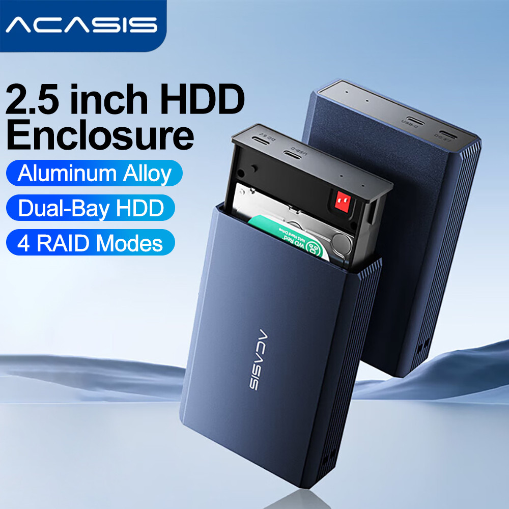 ACASIS usb 3.0 2.5 inch SATA HDD RAID enclosure Double HDD Enclosure ...