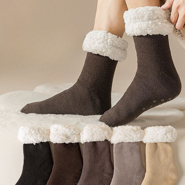 Mens Slipper Fuzzy Socks Fluffy Winter Cabin Cozy Warm Soft Fleece ...