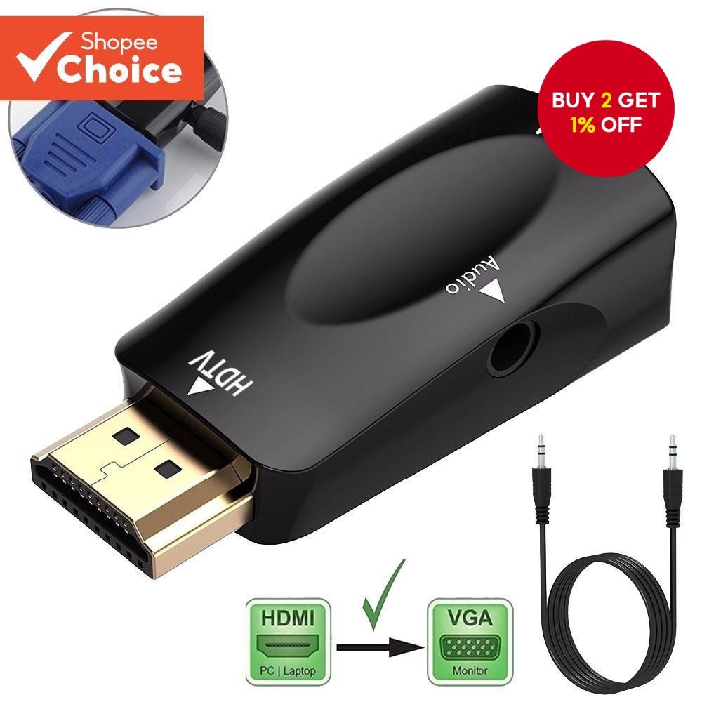 1080P HDMI to VGA adapter Digital to Analog Video Audio Converter for ...