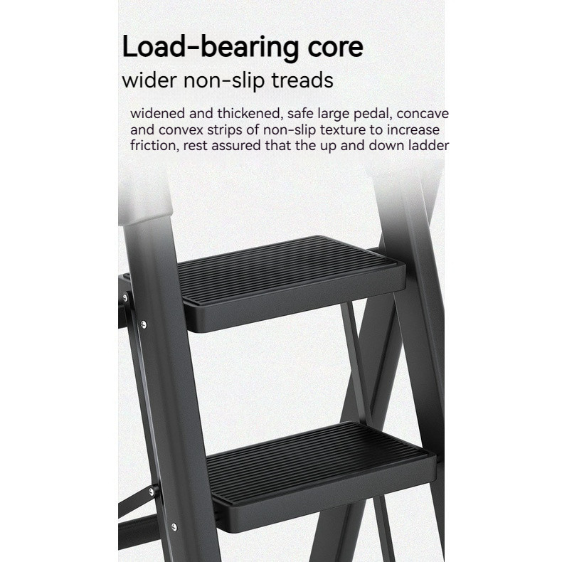 Foldable Ladder Compact and Light Ladder Large Board Ladder 3/4/5/6 ...