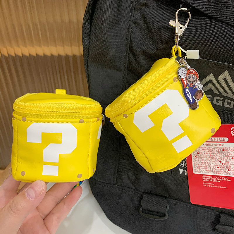 Storage Storage Bag Coin Purse Super Mario Question Mark Pendant ...