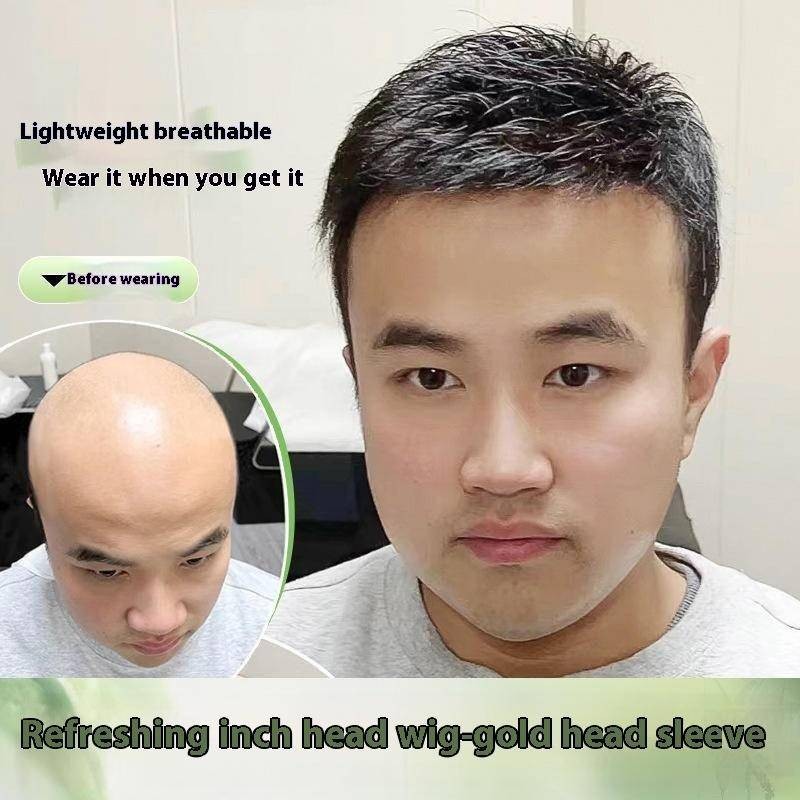 100% Human Hair Wigs For Men Short Wig Hair Toupees Modern Style Full ...