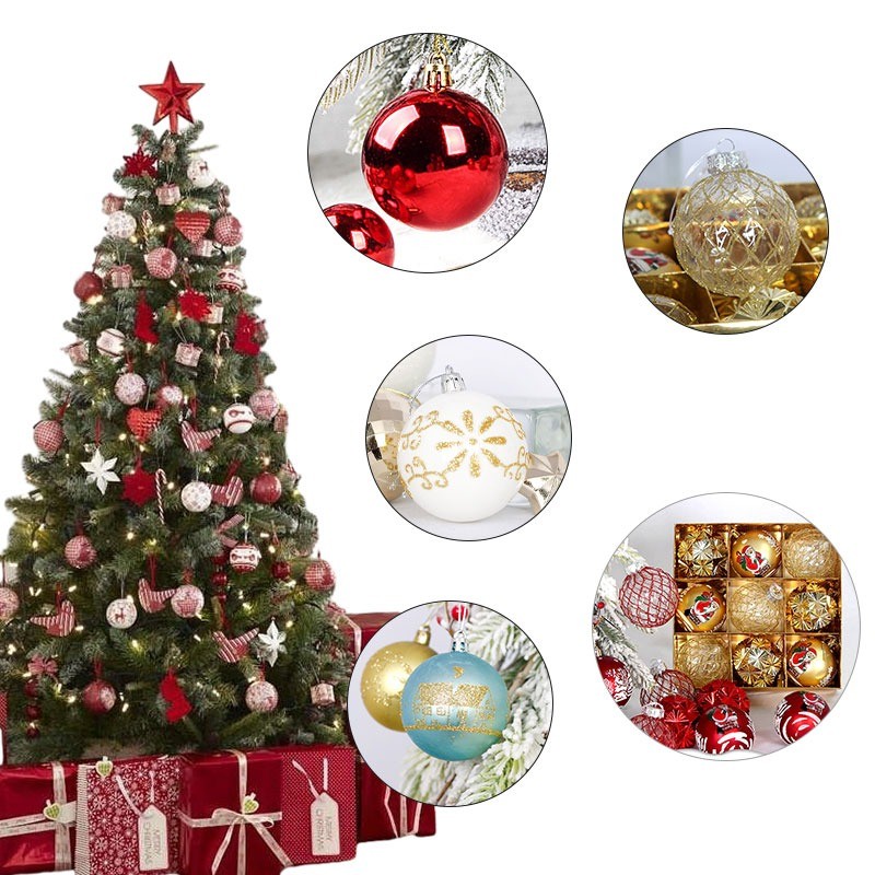 Christmas Tree Balls 44pcs 6cm Big Christmas Ball Multicolor Ball ...
