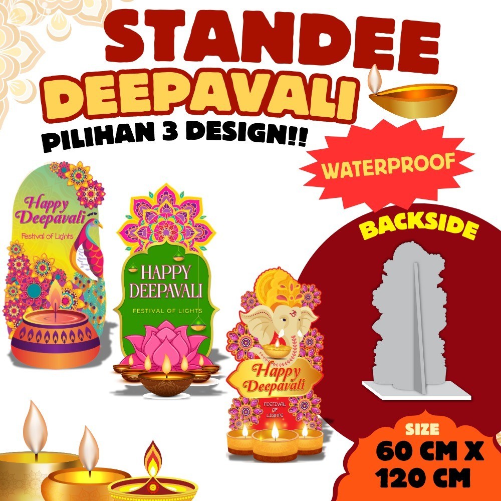 Deepavali standee modern decoration decoration Standing Board ...