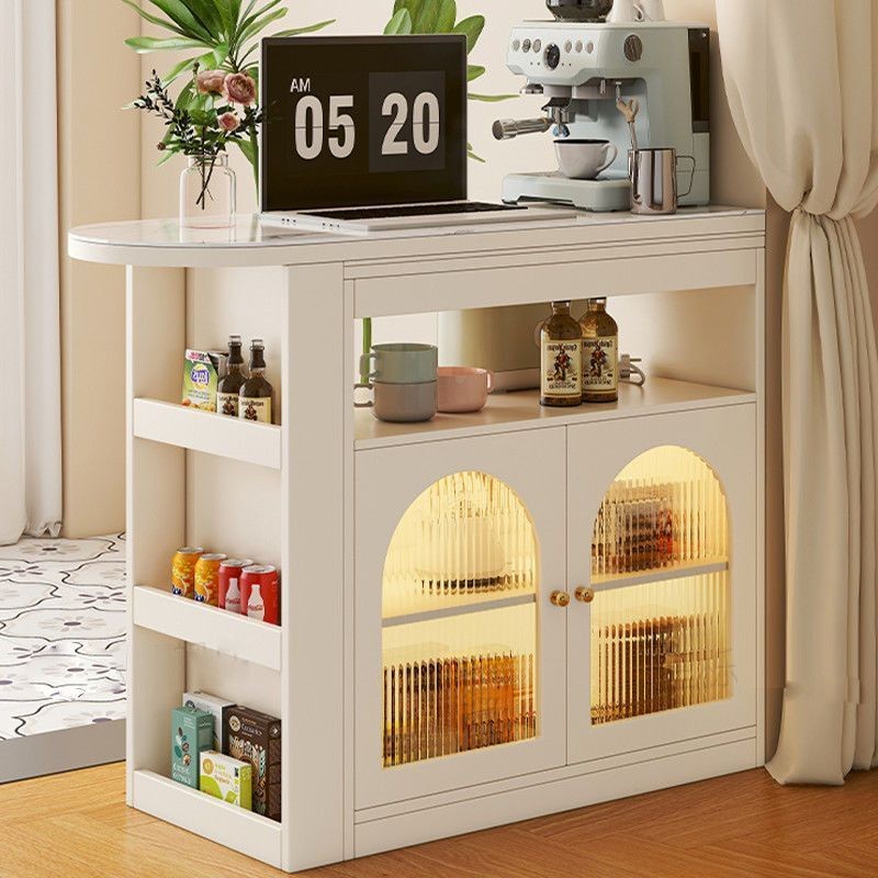 Solid wood bar counter with storage cabinet, family living room ...