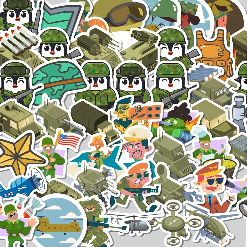 Cutting Pack Stickers, Cute Army Stickers, 100Pcs Korean Stickers, Cool ...