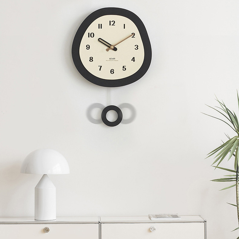 Modern Silent Swing Wall Clock For Living Room, Nordic Wall Decor Clock ...