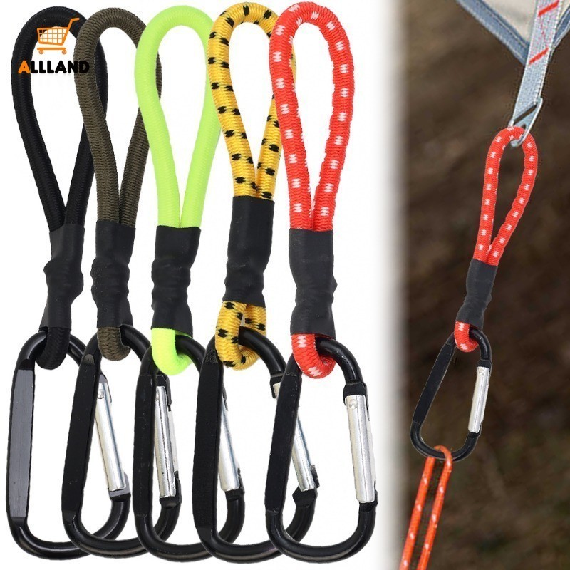 3Pcs Outdoor Portable Elastic Ropes With Carabiners - Heavy Duty ...