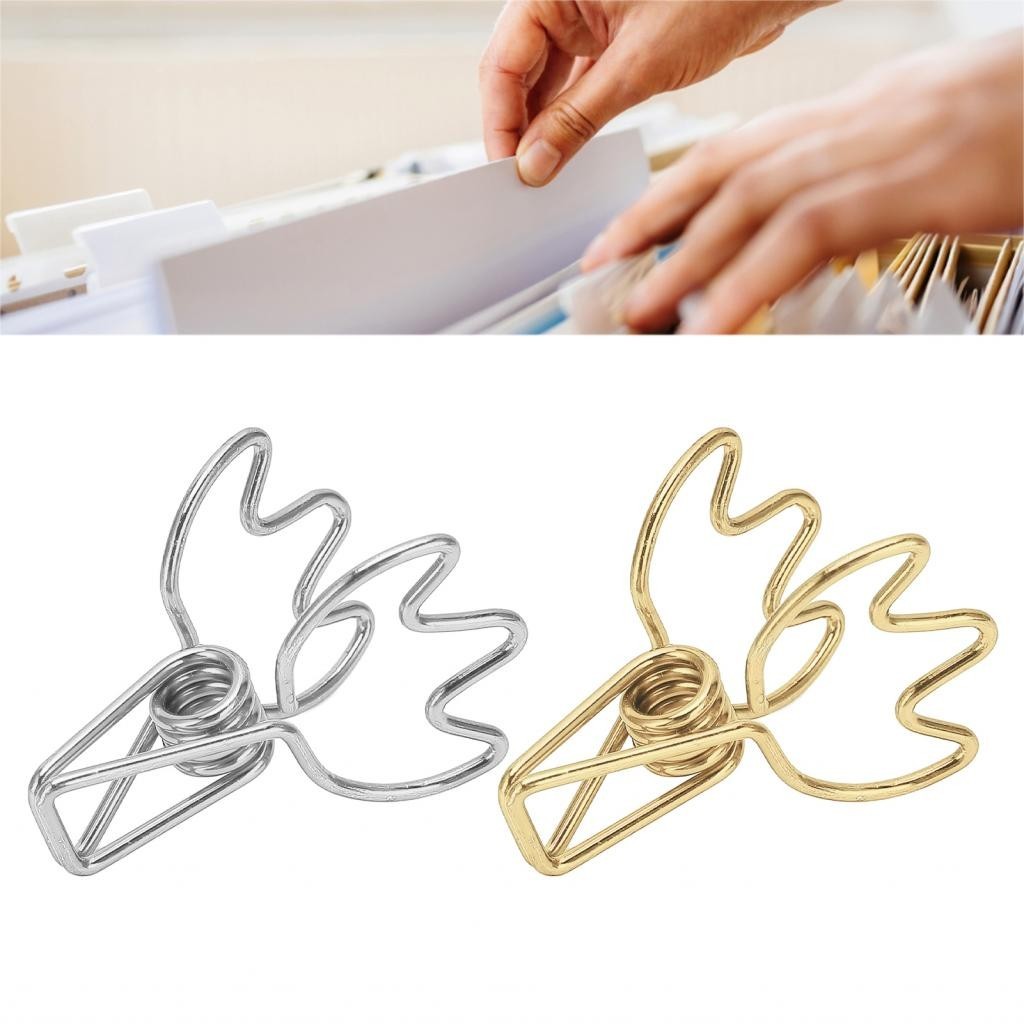Hanhan1 Paper Binder Clips Sturdy Hollow Gift 100Pcs for Adults Office ...