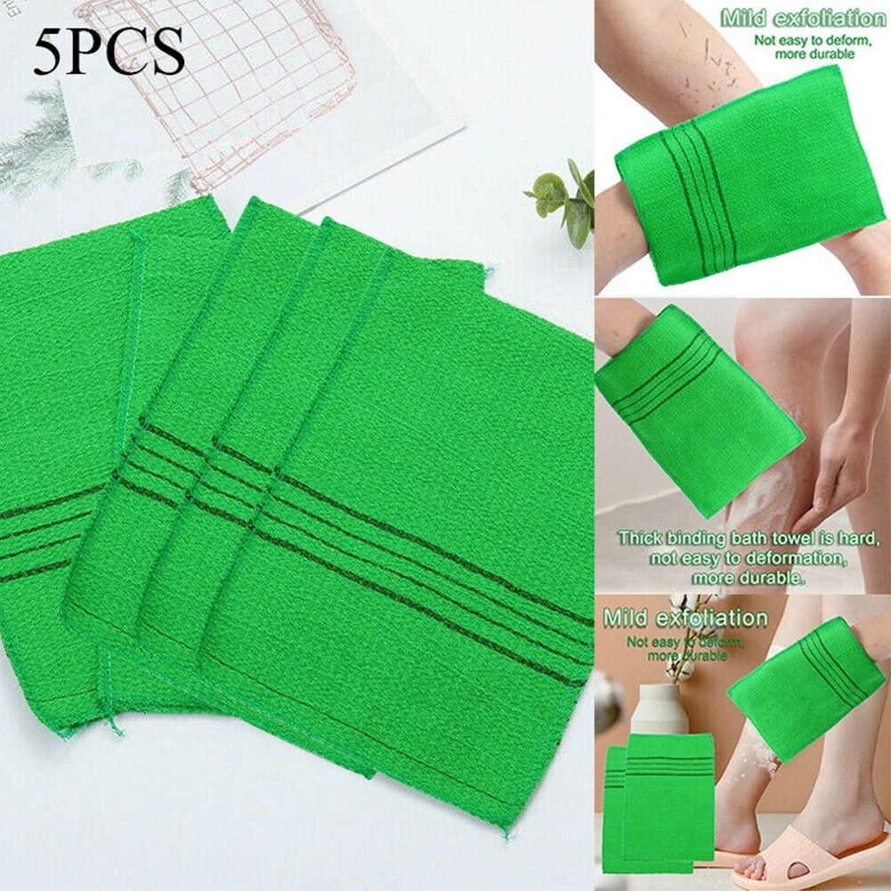 [AS] 5Pcs Korean Italy Asian Exfoliating Bath Washcloth Body Scrub ...