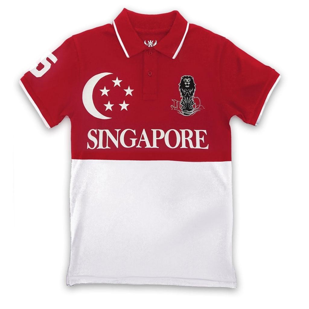 Men's Polo Tees -Singapore National Day Polo T-Shirt NDP Travel ...