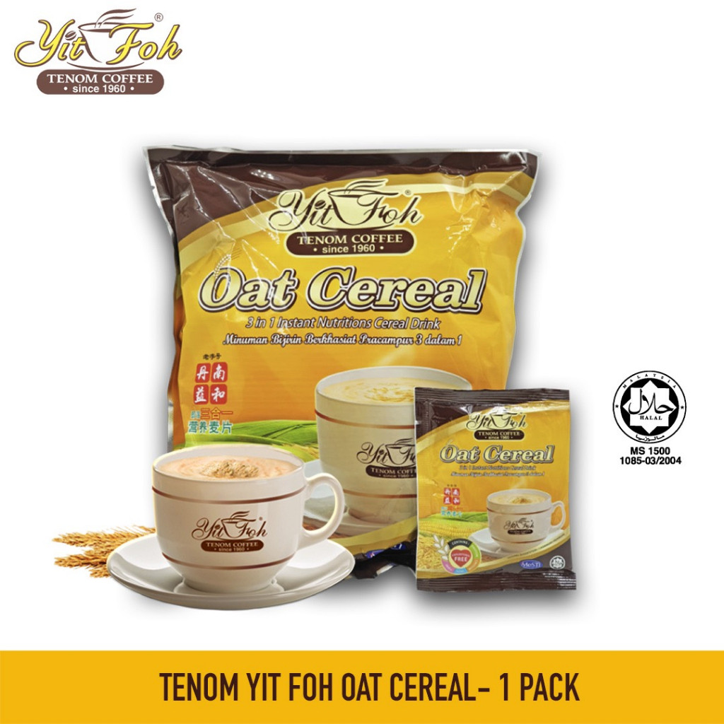 Tenom Yit Foh Oat Cereal Nutritions Drink 3 In 1 (20 Sachets x 1 Pack ...