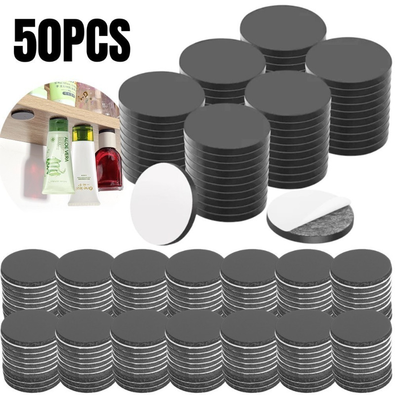 50Pcs Round Magnetic Stickers DIY Crafts with Back Adhesive Flexible ...