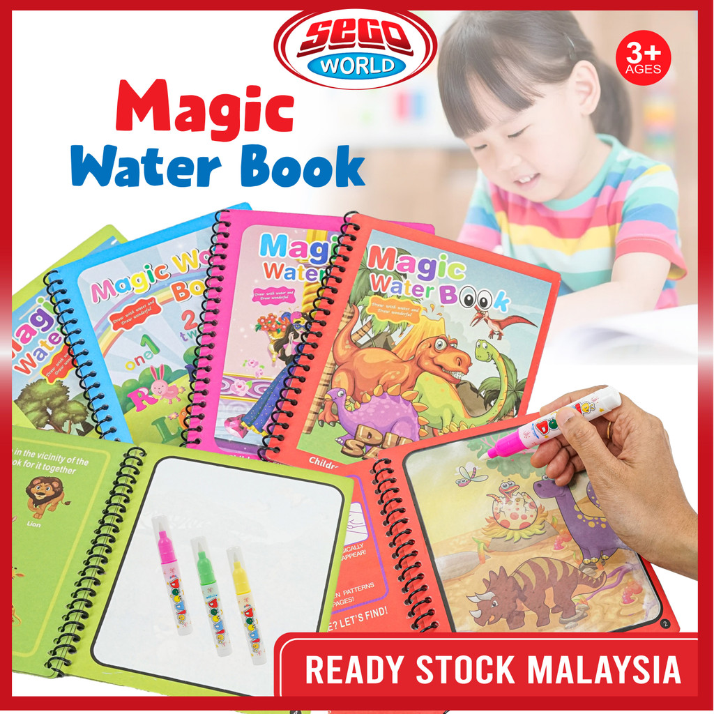 Water Colour Painting Reusable Color Books Kids Magic Water Reusable ...