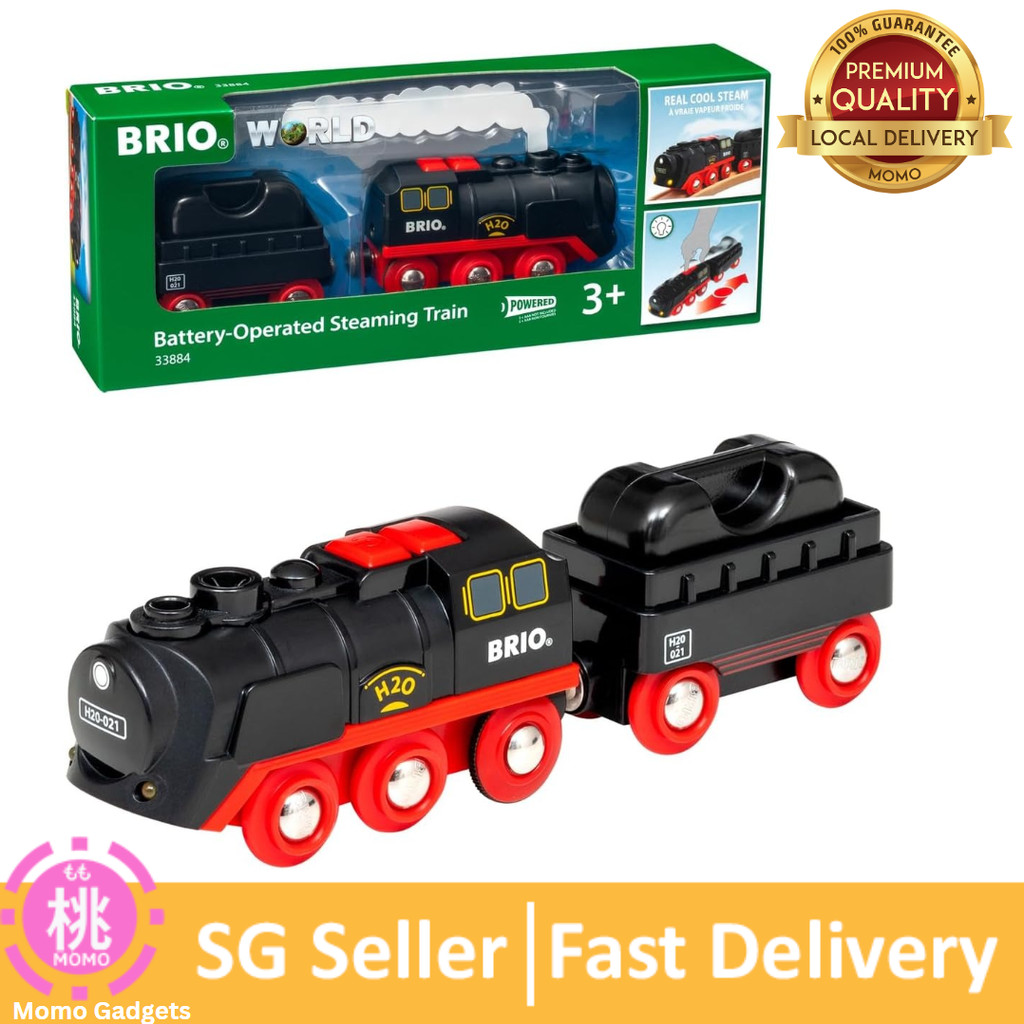 BRIO World 33884 Battery-Operated Steaming Train - Interactive Toy ...