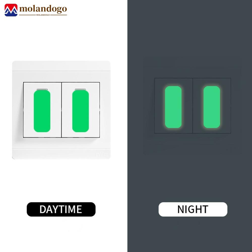 MOLANDOGO Glow in the Dark Switch Button Label Sticker DIY Luminous ...