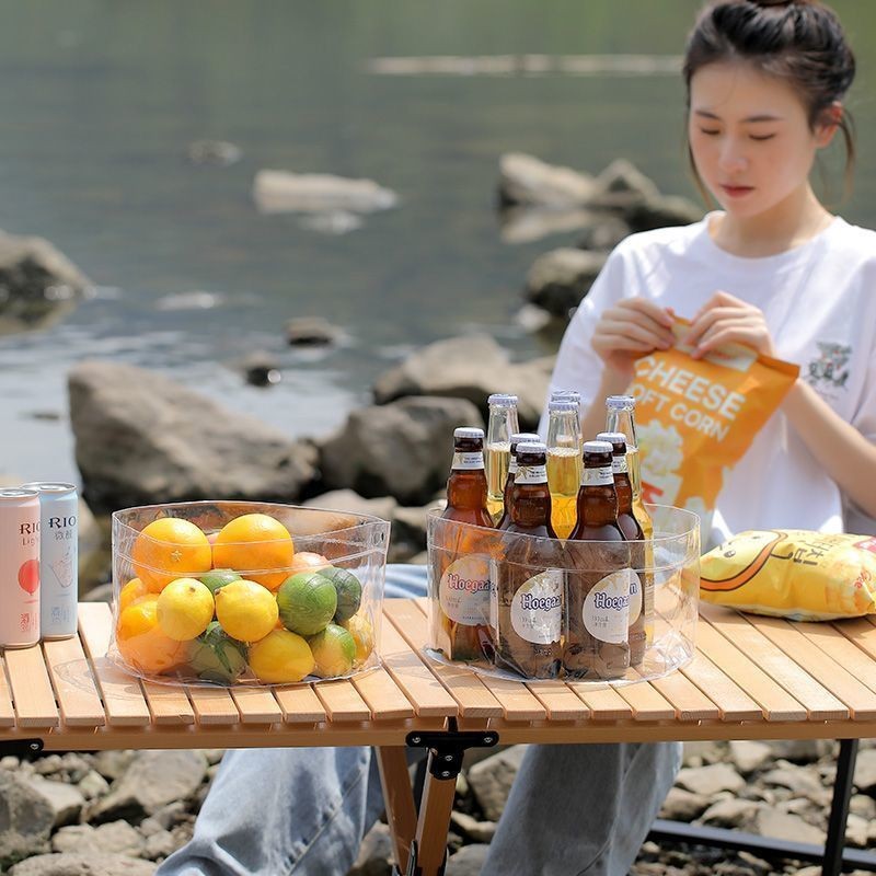 Folding Portable Foldable Water Basin Transparent Travel Outdoor ...