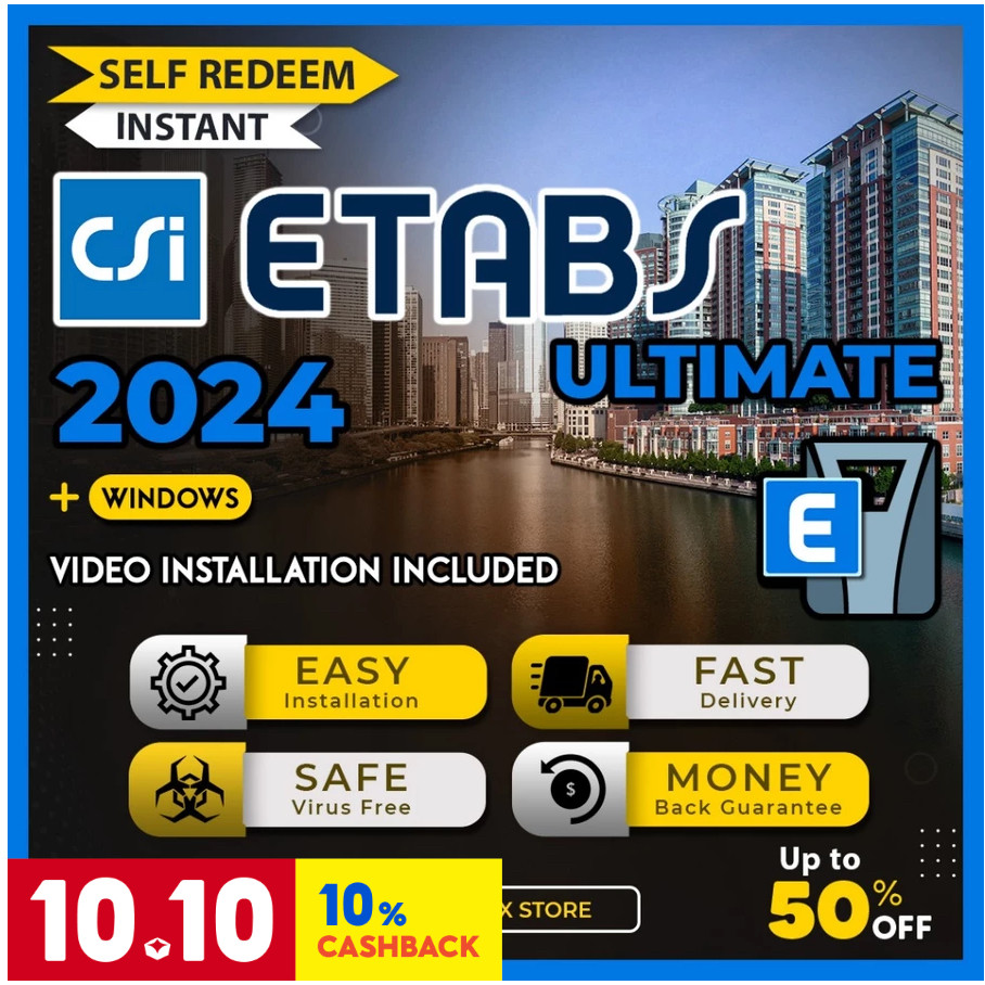 CSI ETABS Ultimate 2024 v22.1 Latest For Windows (64-Bit) | Shopee ...