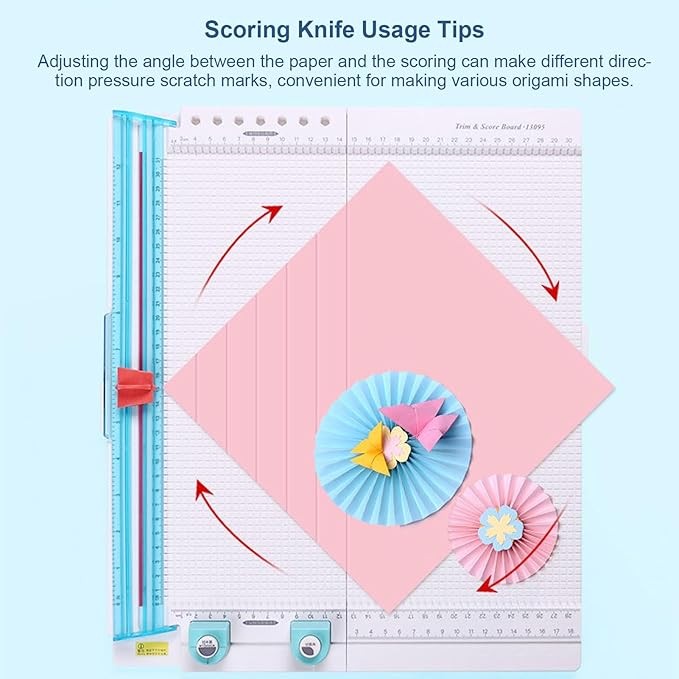 Kw-triO Paper Trimmer Scoring Board 7 in 1 Craft Paper Folding DIY ...