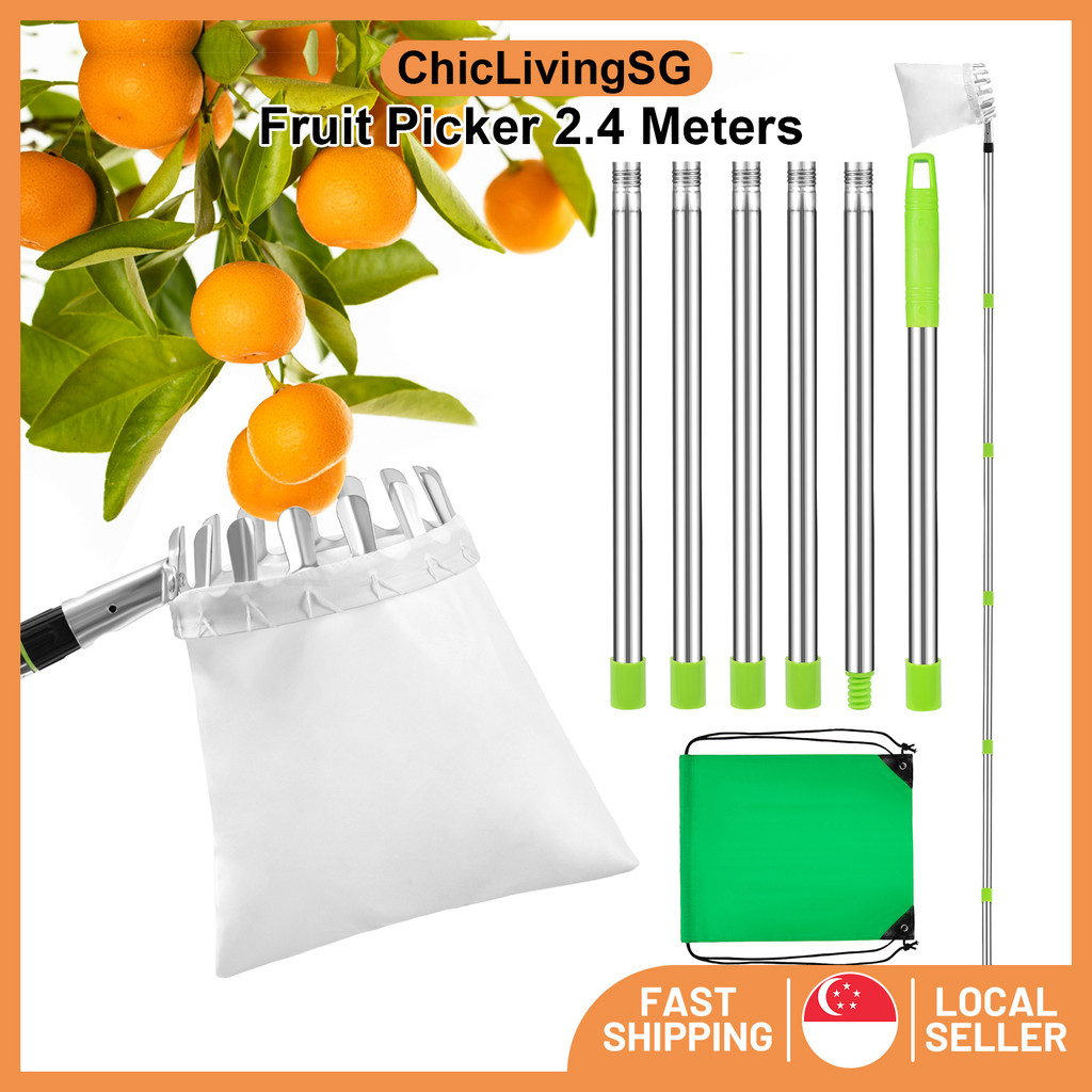 【SG Stock】Fruit Picker with Bag |Extendable Fruit Picker |Adjustable ...