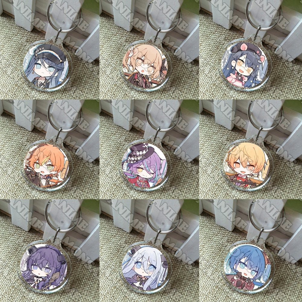 (round) PROJECT SEKAI ver chibi BIG HEAD keychain printed with chibi ...