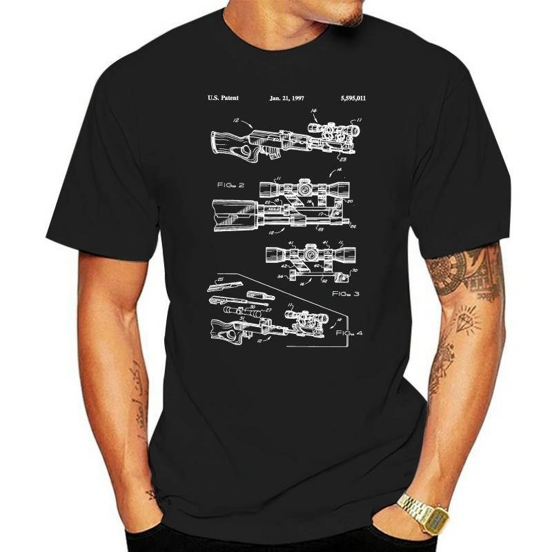 T-Shirt Ak47 Scope Patent Print Art 1997 Rifle Ak 47 Military New 2024 ...
