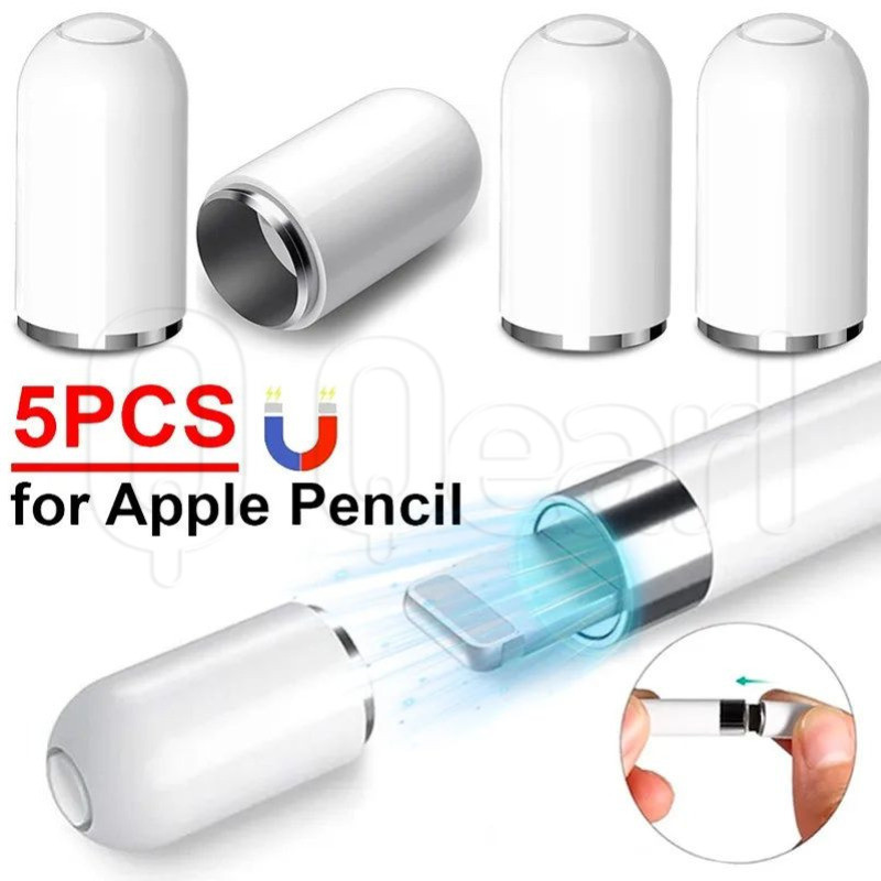 1-5Pcs For Apple Pencil 1st Generation Magnetic Pencil Caps - ABS ...
