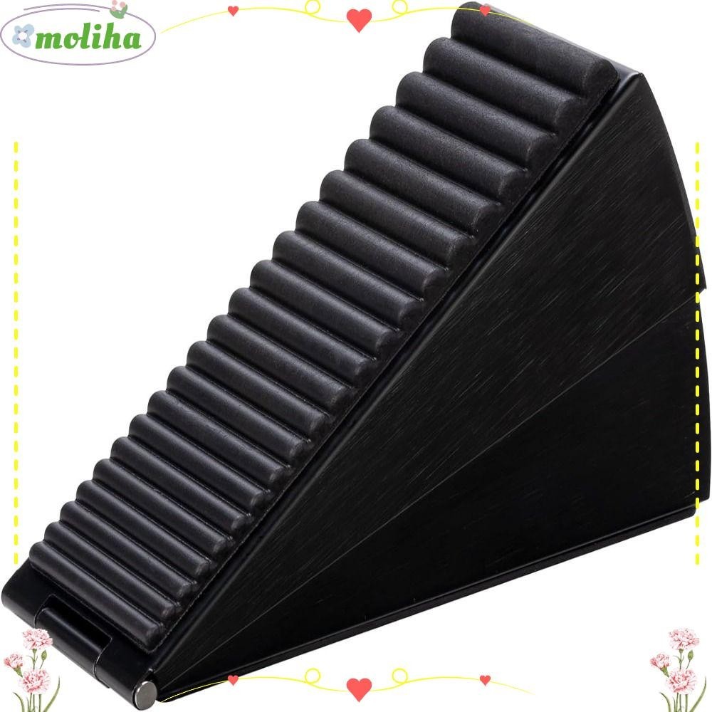 MOLIHA Heavy Duty Door Stopper, 128 * 45.4 * 47mm Black Metal Rubber ...