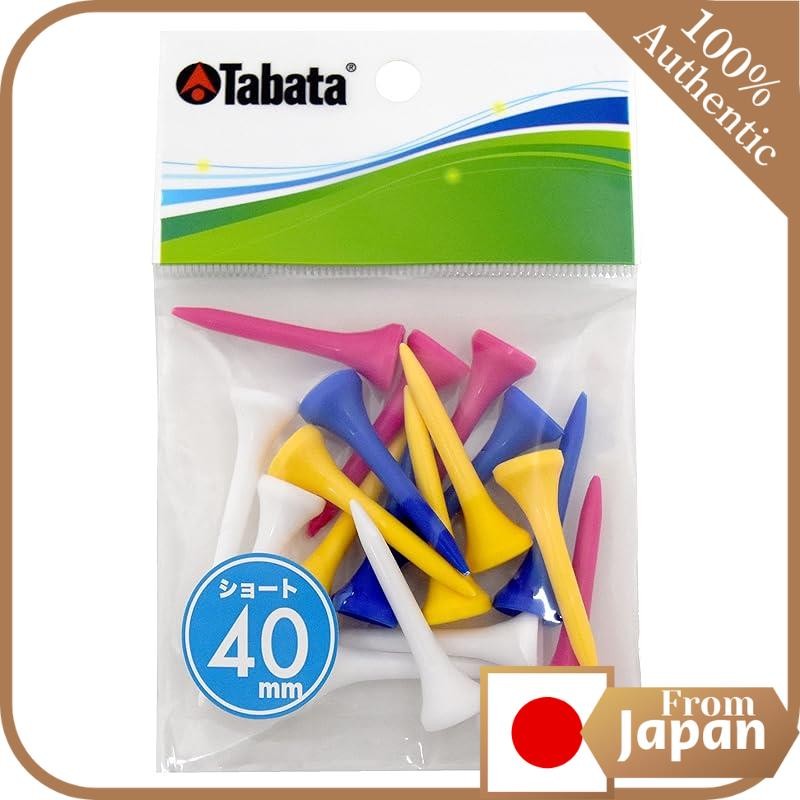 Tabata Golf Plus Slim Short Tee 40mm Plastic Tee Slim Tee Short 18-Pack ...