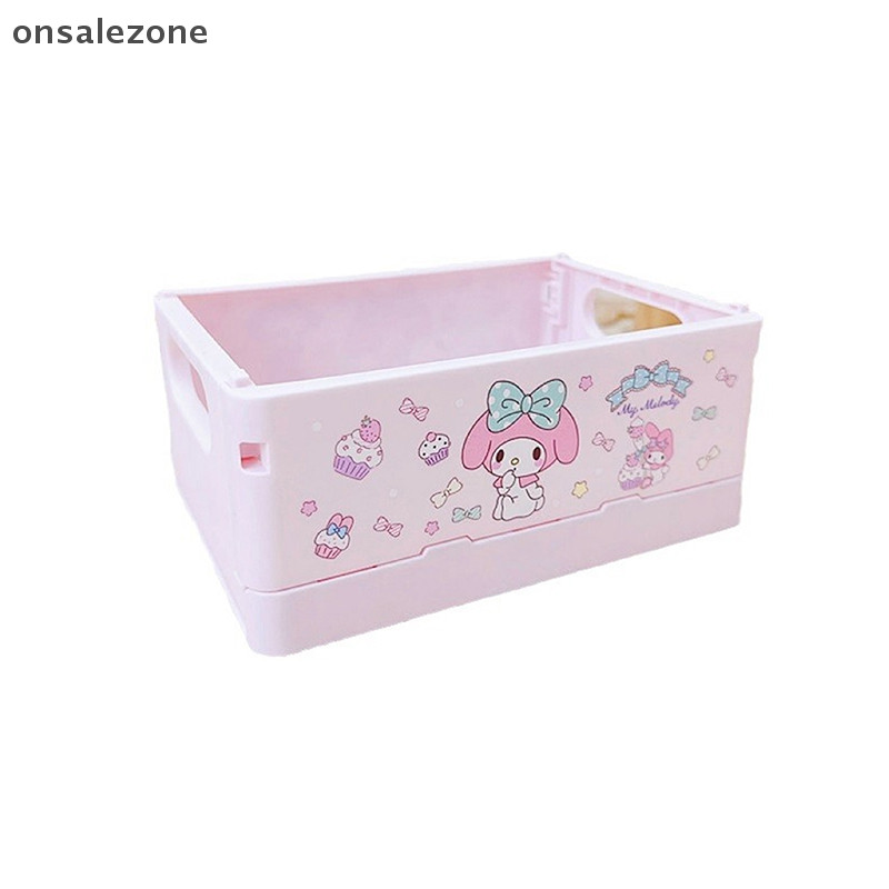 OLE Sanrio Folding Storage Box 17CM Kawaii Kuromi Melody Cinnamoroll ...