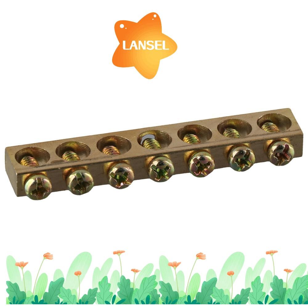 LANSEL Line Terminal Strip, Copper Strip 7-hole Distribution Box Busbar ...