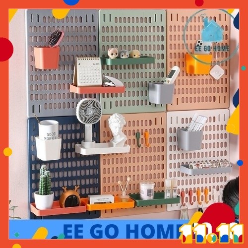 DIY Pegboard Perforated Board Rack Modular Mount Accessories Hook ...