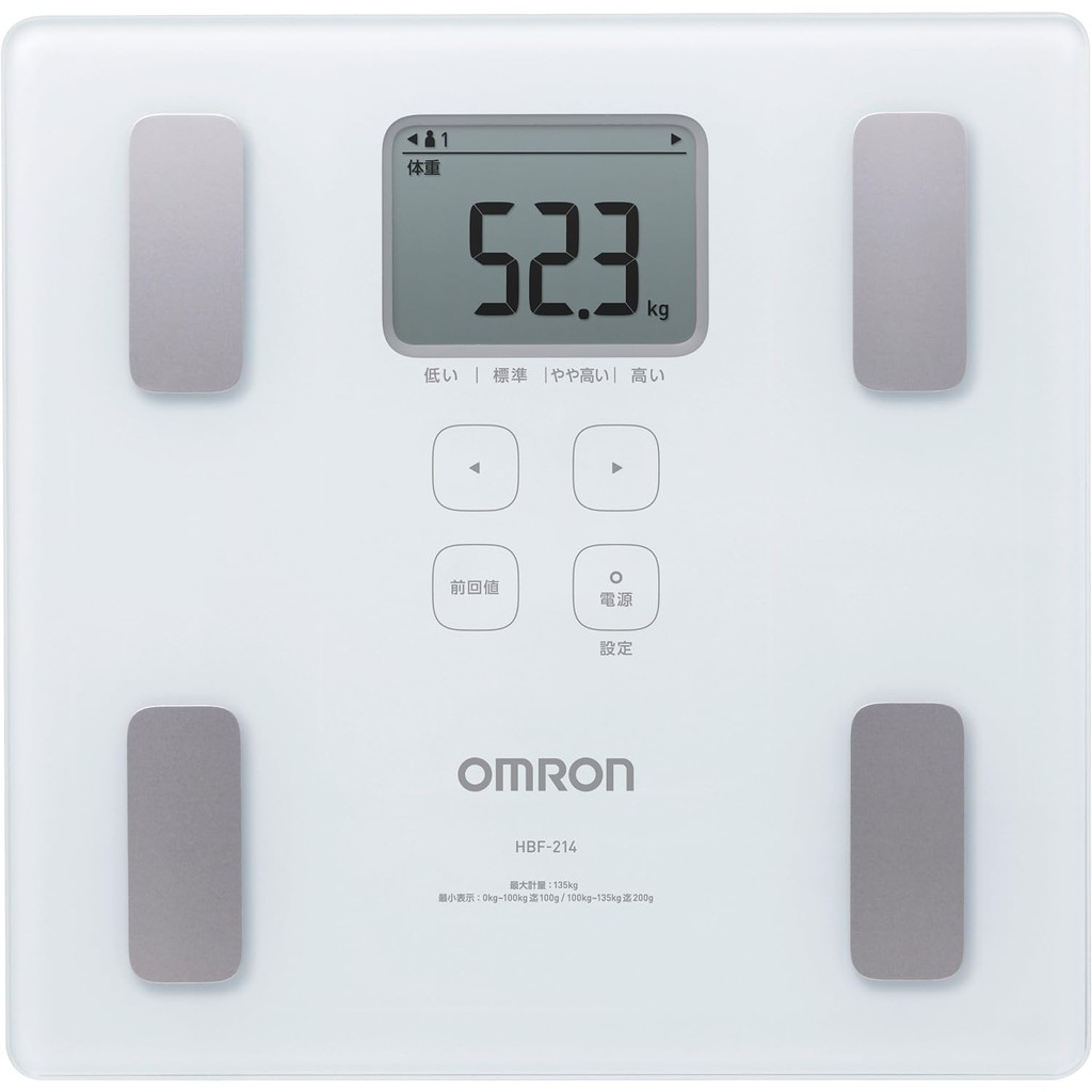 Omron Body Weight Body Composition Scale White HBF-214-W 28mm thickness ...