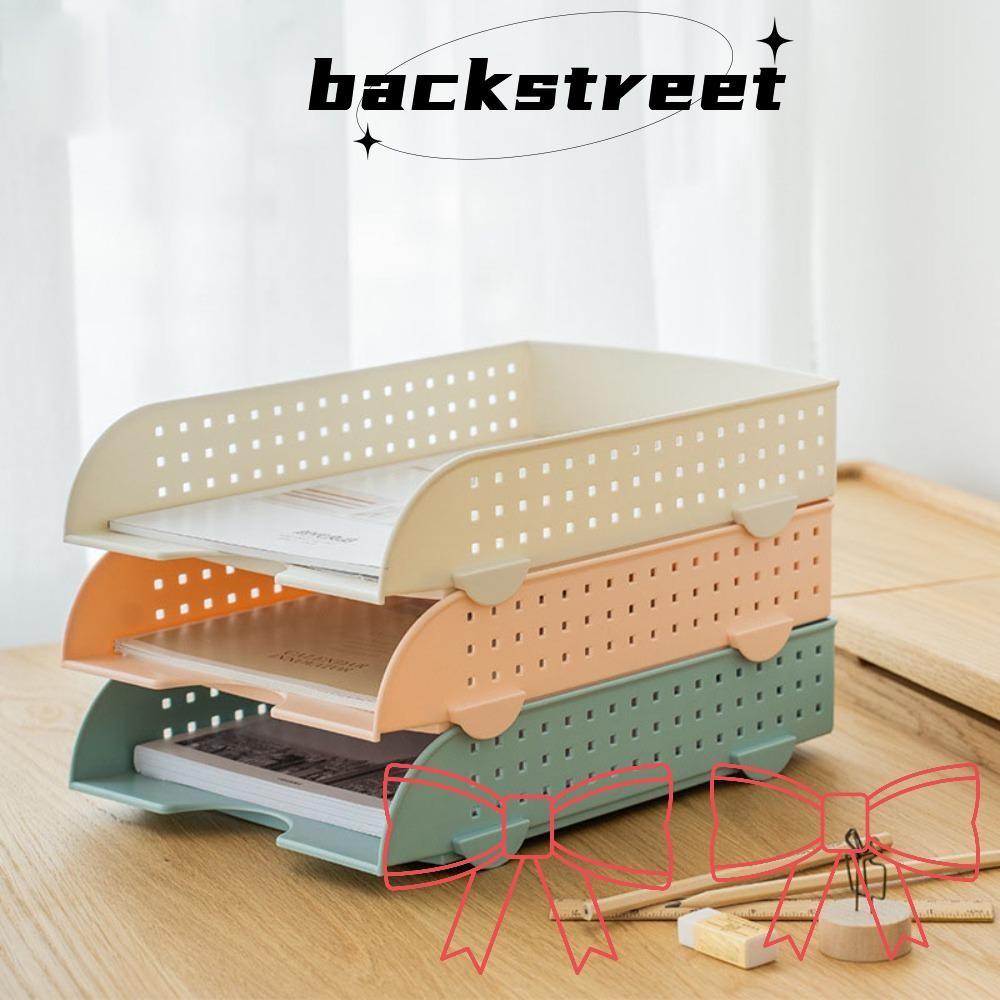 BACKSTREET Document Letter Tray, Hollow Side Stackable Data Rack ...