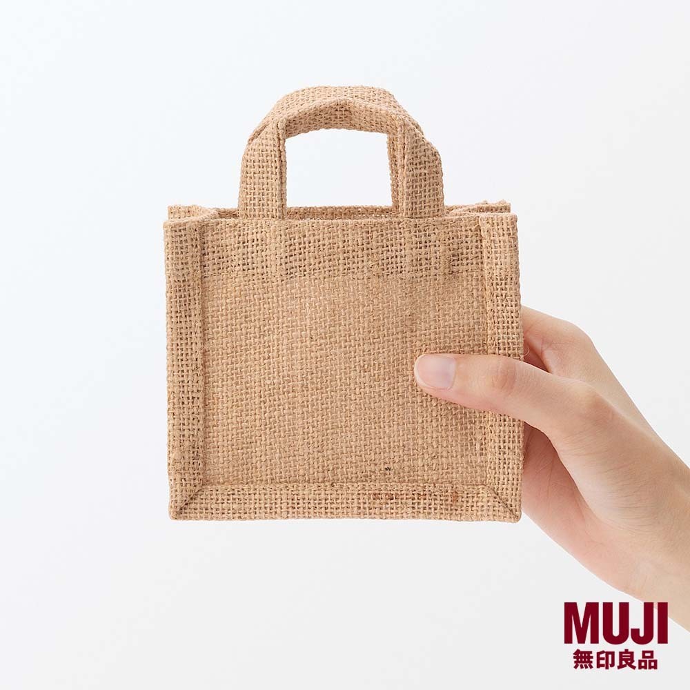 MUJI Mini Jute Bag - Natural | Shopee Singapore