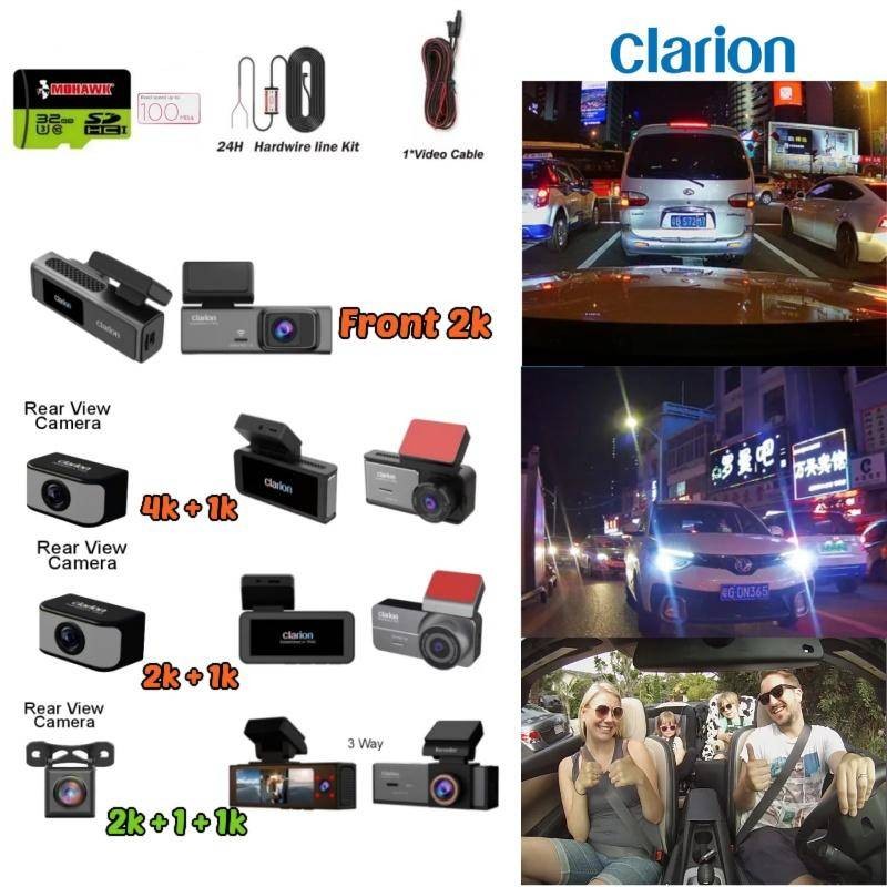 Car Dashcam Clarion 4K Resolution Dash Cam Pro Front ,Cam Cabin View ...