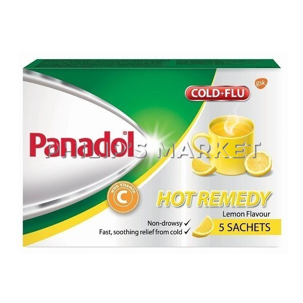 Panadol Cold And Flu Hot Remedy Lemon Flavored (5 sachets) | Shopee ...