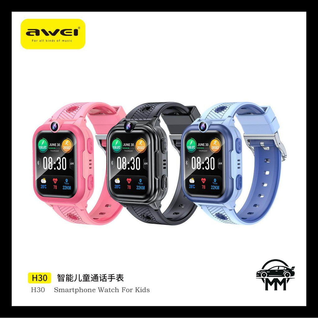 Awei H30 Smart Watch for kids | 4G Sim Support | GPS | IP67 Waterproof ...