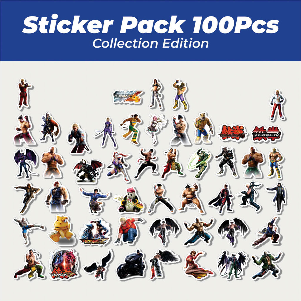 HP Hot Tekken Character Mix 1 Game Series Stickers Cute Waterproof ...