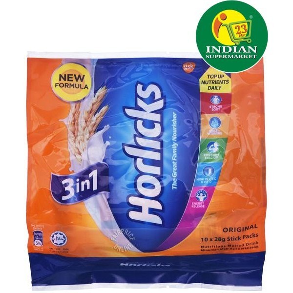 Horlicks 3 In 1 Instant Malted Original | Shopee Singapore