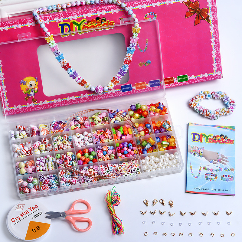 32 Grid Children DIY Bead Set Jewelry Making Custom Necklace Bracelets ...