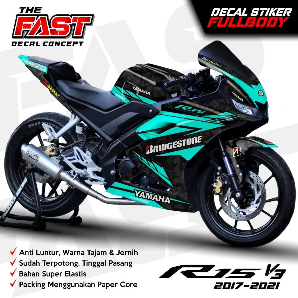 Latest Sticker Decal R15 V3 Sticker Decal for Yamaha R15 V3 Fullbody ...