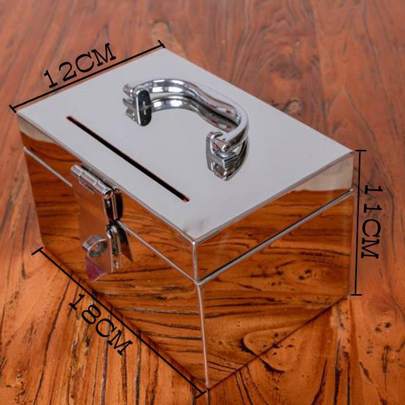 Time Stainless Steel Money Box Piggy Bank Password Box Change Coin ...