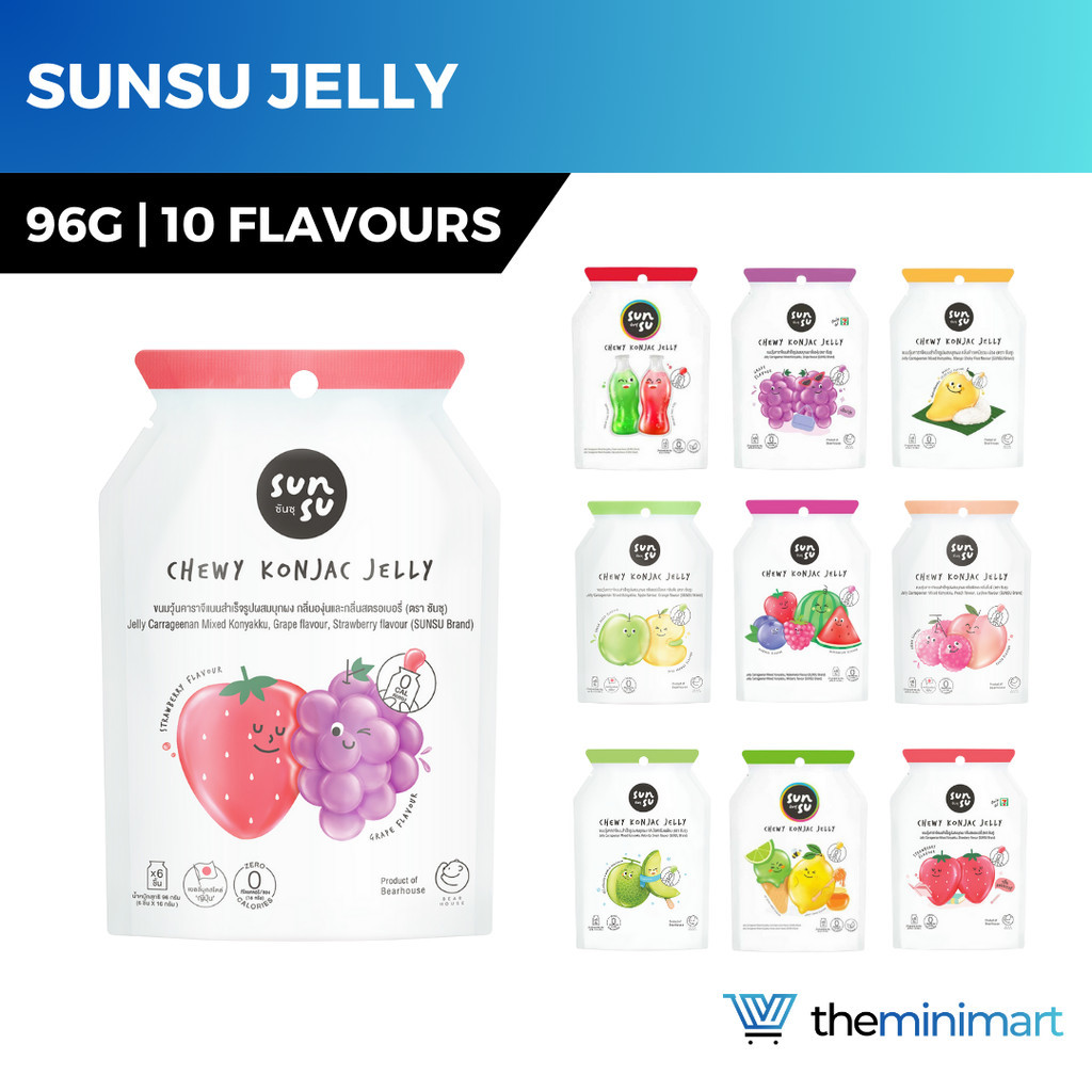SunSu Jelly 96g - Strawberries & Grapes/Apple & Orange/Peach & Lychee ...