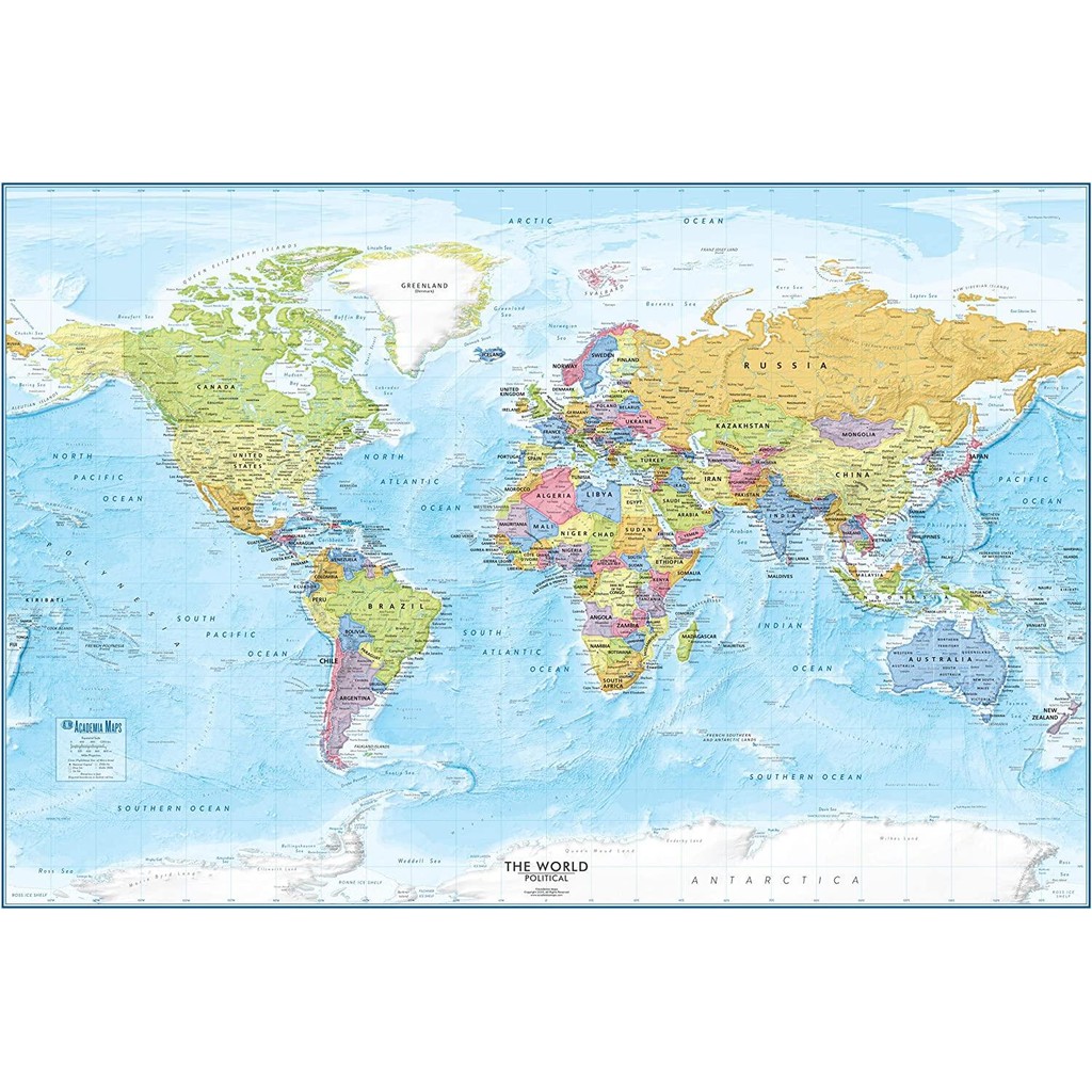 Any Size Painting Large World Map Poster X Detailed World Wall Map Wall ...
