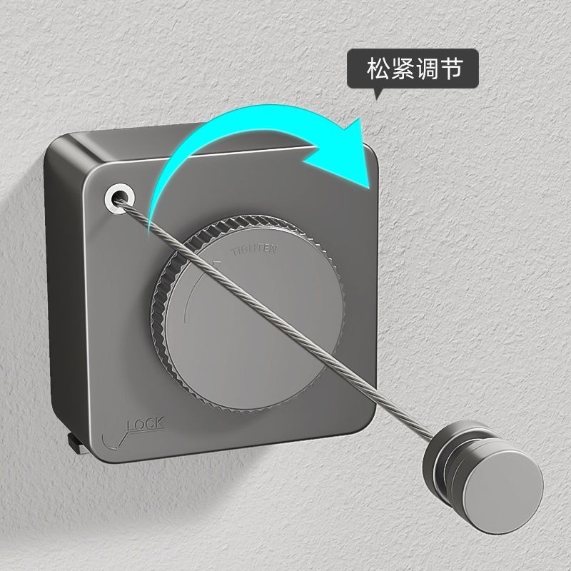 Yougu Balcony Invisible Retractable Clothesline Perforation-Free Indoor ...