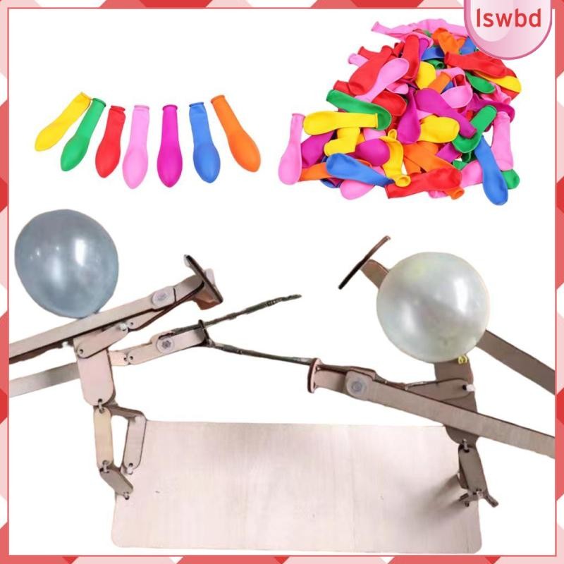 [lswbd] Wooden Robot Battle Game 2 Player Balloon Bamboo Man Battle for ...