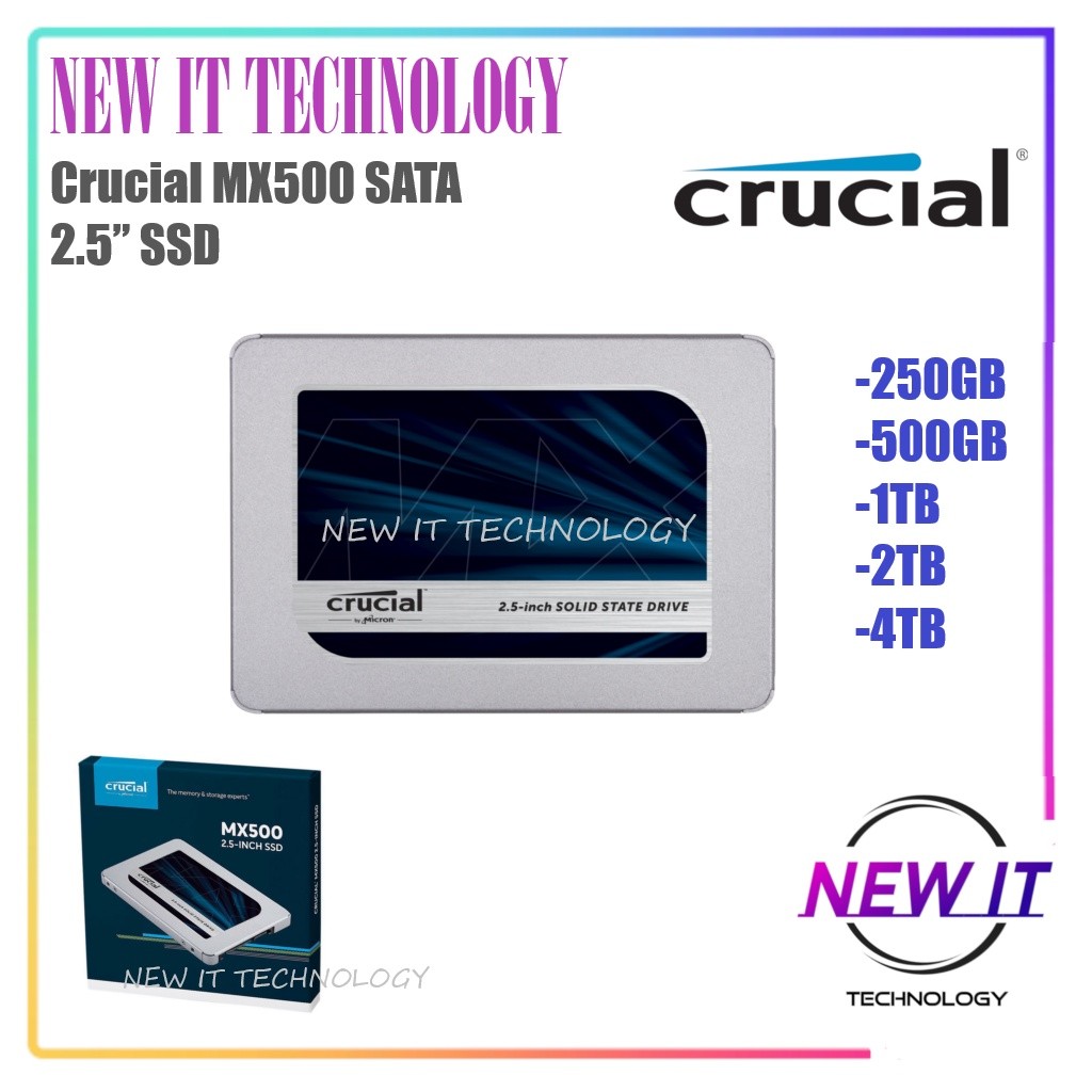 Crucial MX500 SSD SATA 2.5” 3D NAND Internal SSD Solid State Drives ...